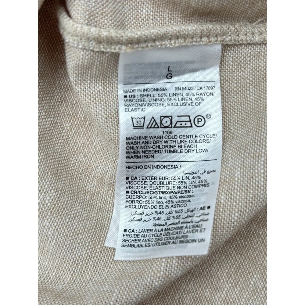 Old Navy | Dresses | Minimalist Linen Blend Midi Dress Neutral Coastal ...